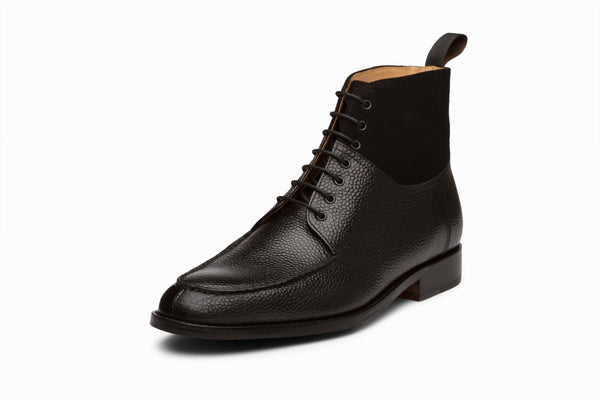 Buy Split Toe Derby Suede Combination Boot - Black colour for men ...